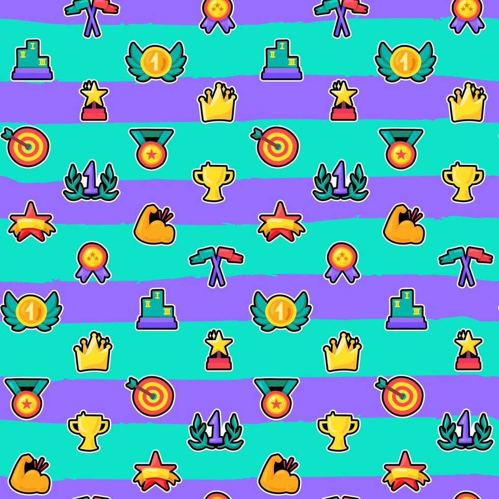 Winner awards color seamless vector pattern 16939446 Vector Art at Vecteezy