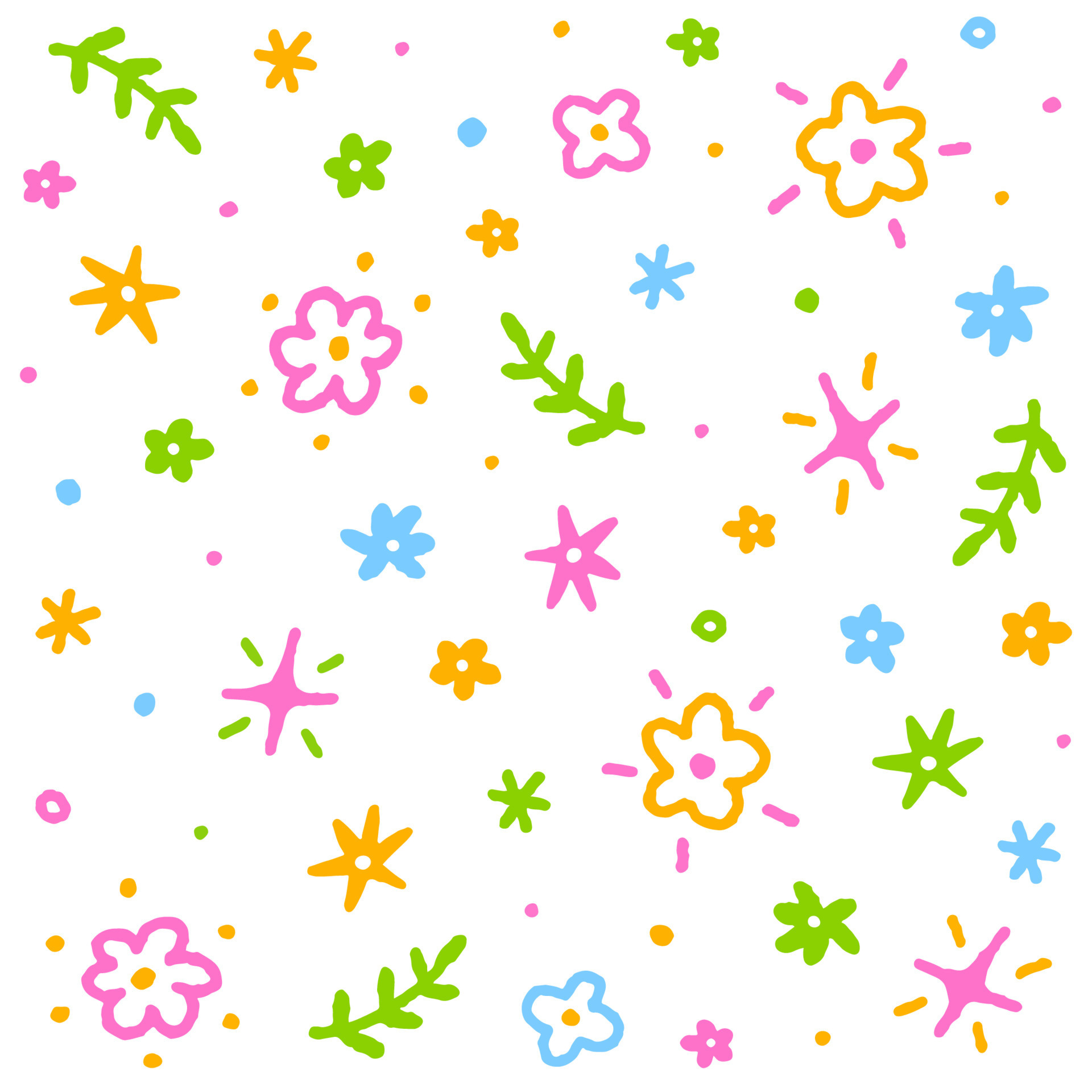 Cute Confetti Daisy Flower Blossom Floral Sprinkle Sparkle Flower Ditsy ...