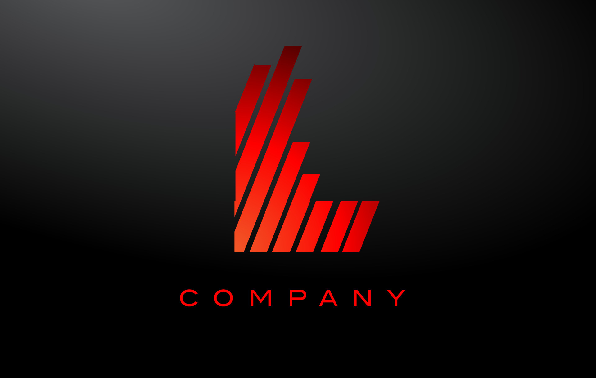 L Letter Logo With Red Lines Design Vector Red Letter Icon Illustration 16940323 Vector Art At