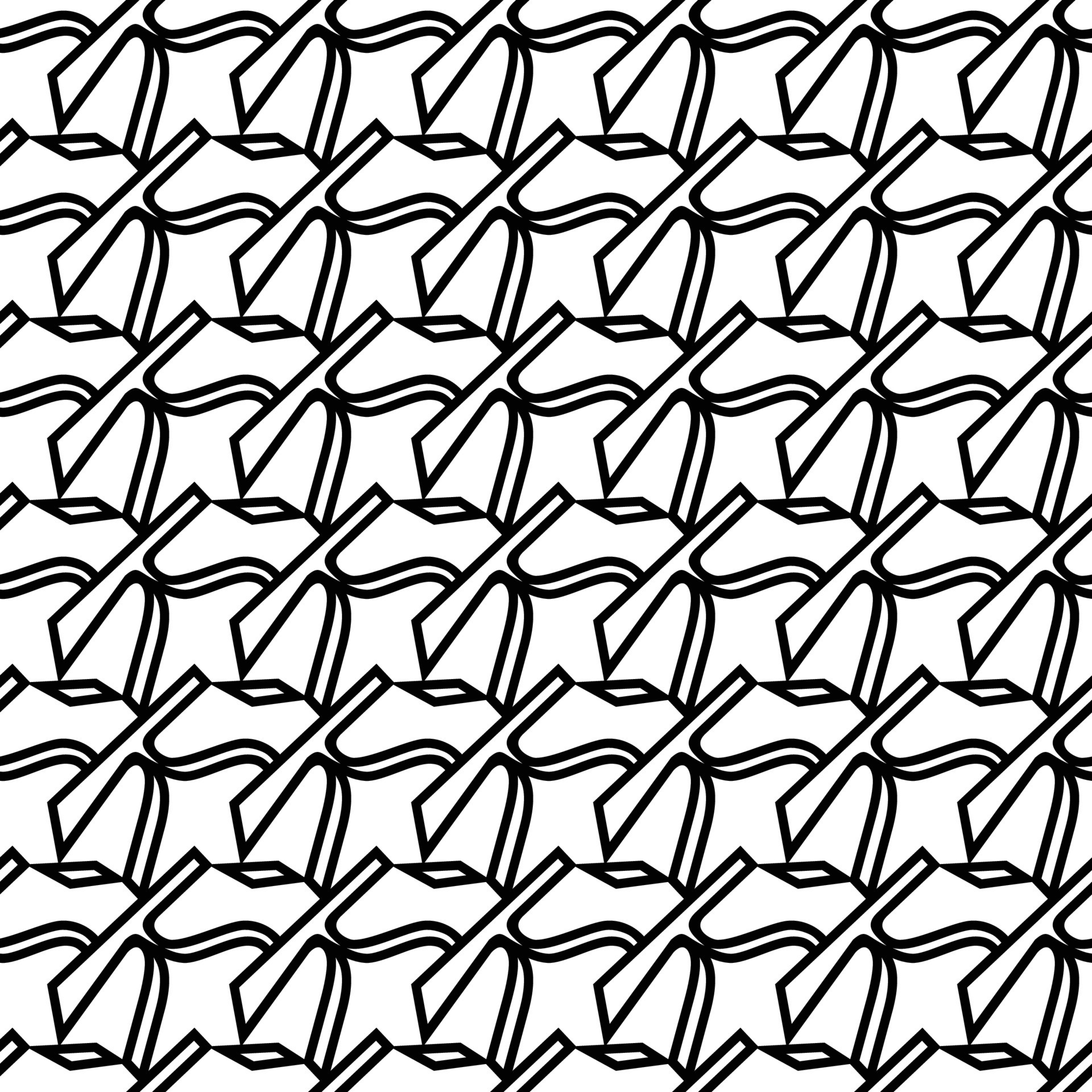 Abstract Background Vector Seamless Monochrome Design Lines Pattern