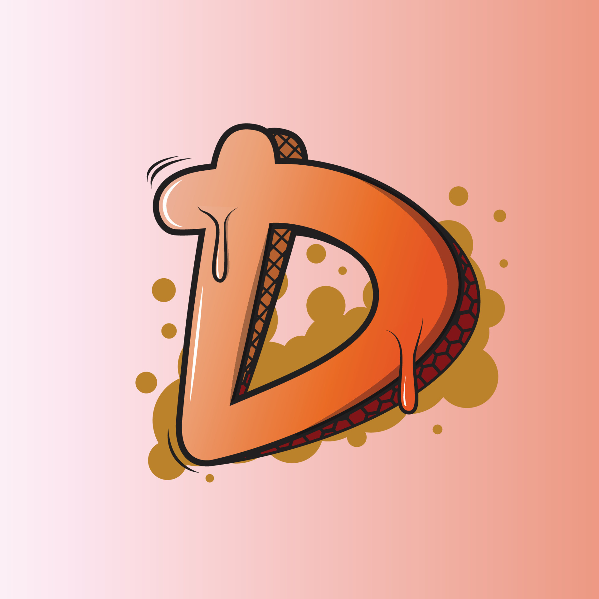 Graffiti Letter D premium vector illustration 16959787 Vector Art at Vecteezy