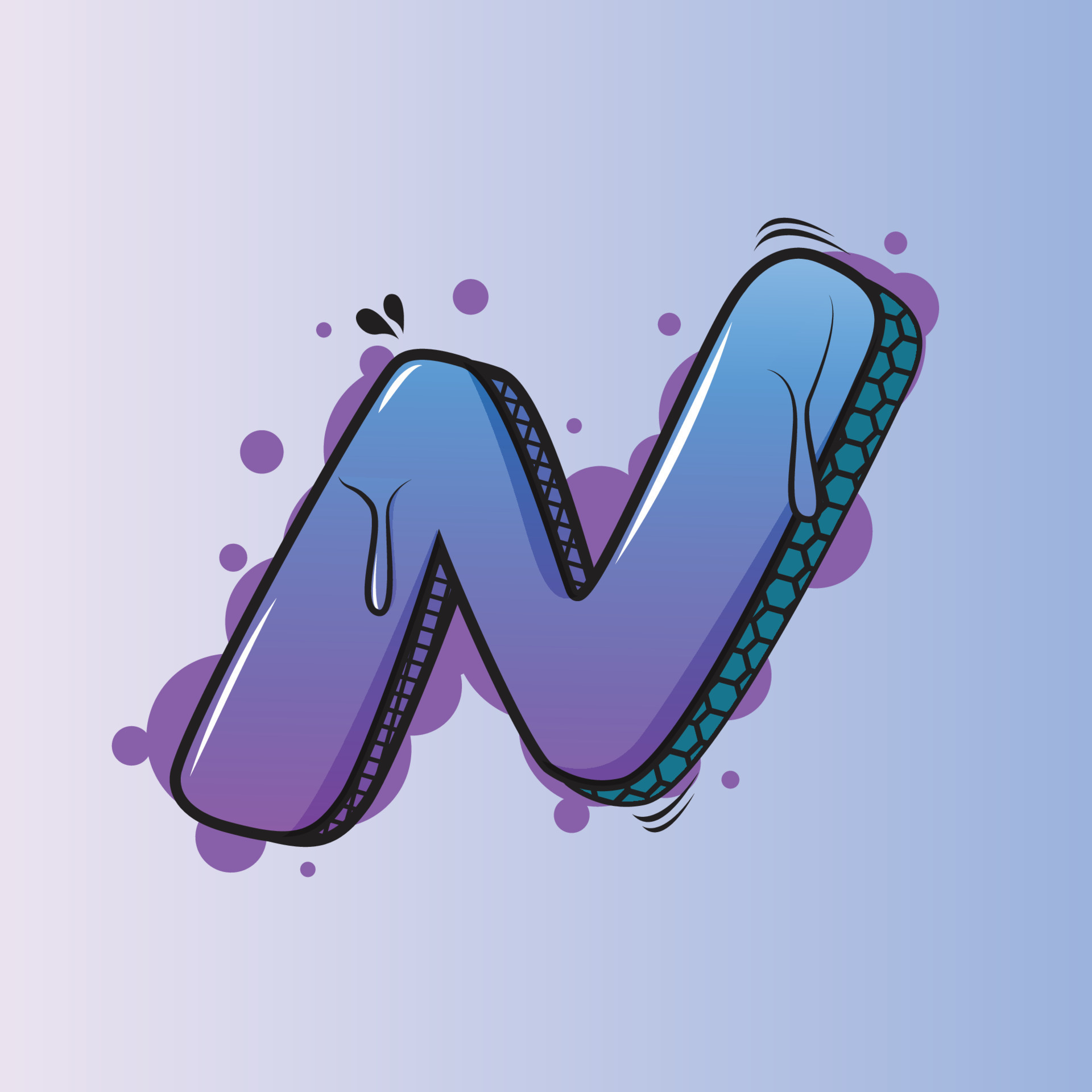 Graffiti Letter N premium vector illustration 16959788 Vector Art at ... Graffiti Letter N premium vector illustration 16959788 Vector Art at ...