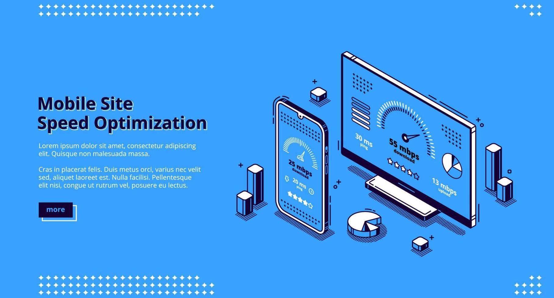 Mobile site speed optimization isometric landing 16962526 Vector Art at ... Mobile site speed optimization isometric landing 16962526 Vector Art at ...