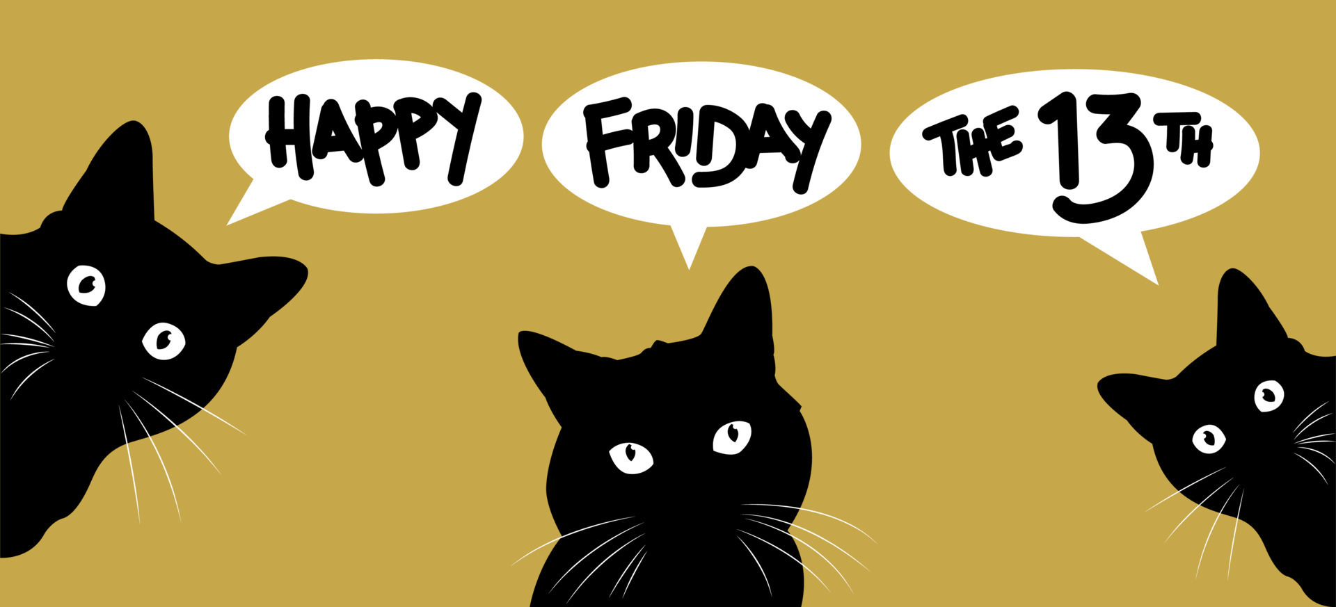 Black Cat On Friday The 13th 16962998 Vector Art At Vecteezy