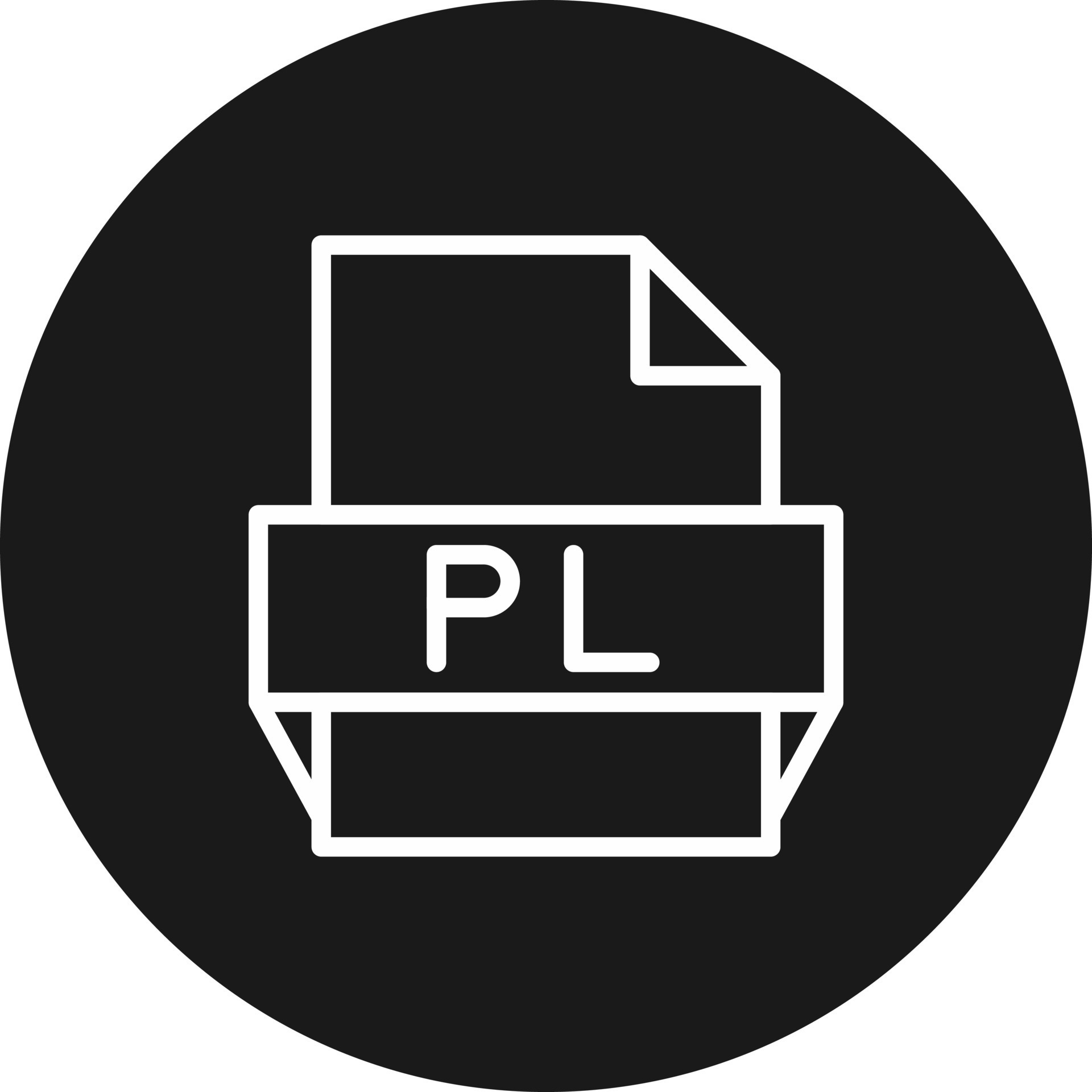 Pl File Format Icon 16967854 Vector Art at Vecteezy