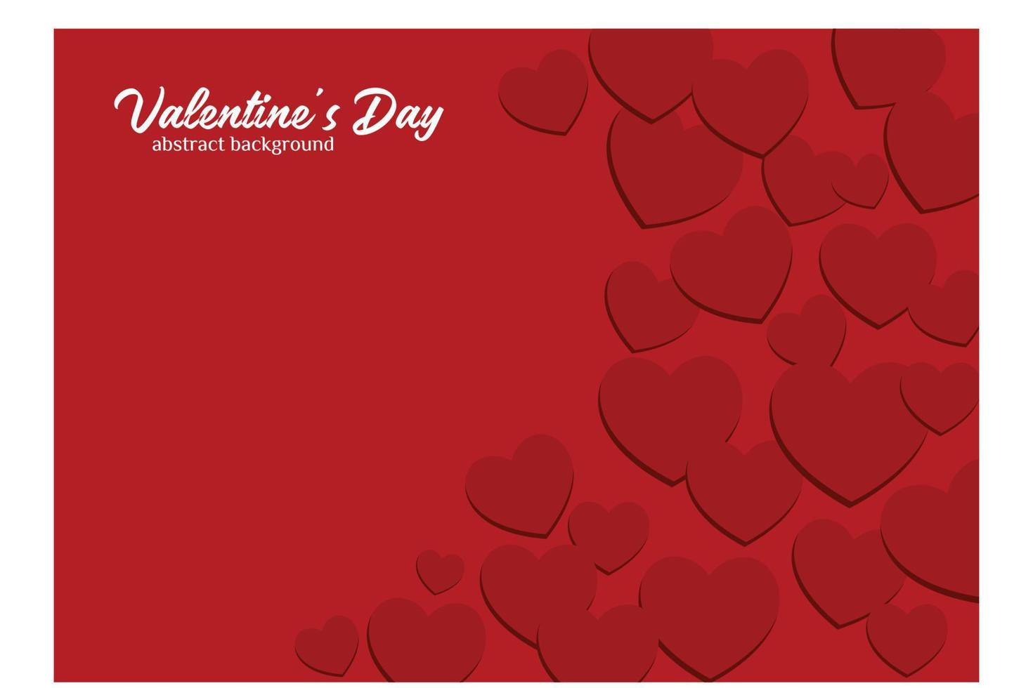 Valentines Day Abstract Background Flat Vector Modern Illustration