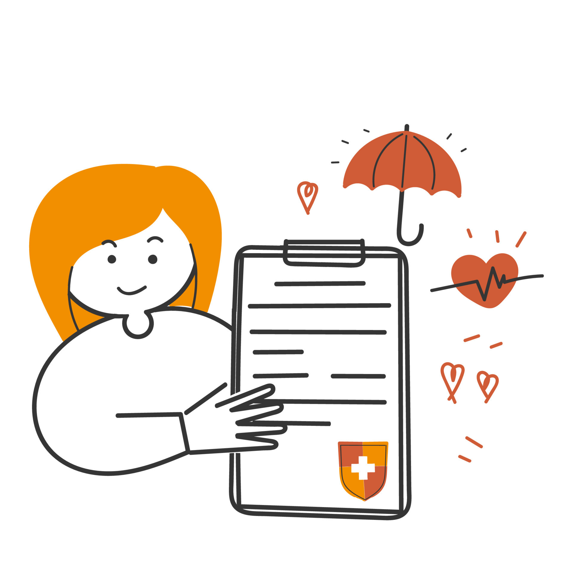 Hand Drawn Doodle Health Insurance Concept Icon Illustration Vector 16970312 Vector Art At Vecteezy