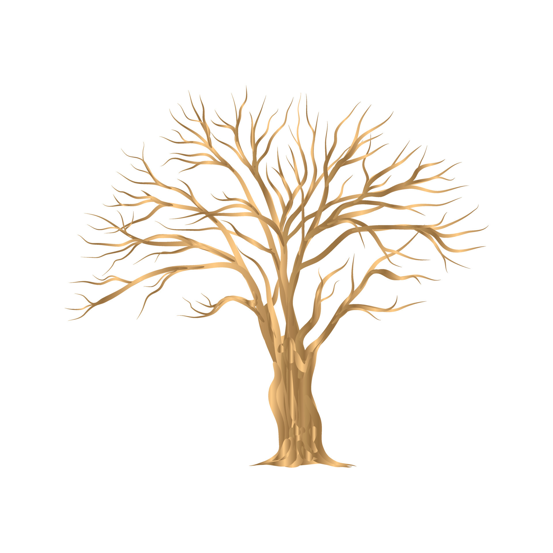 Vector drawing of a golden dry tree on a white background 16970403 Vector Art at Vecteezy