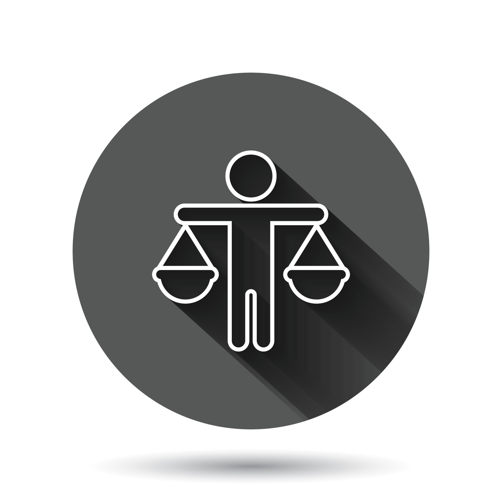 Icono De Equilibrio ético En Estilo Plano Ilustración De Vector De Honestidad Sobre Fondo