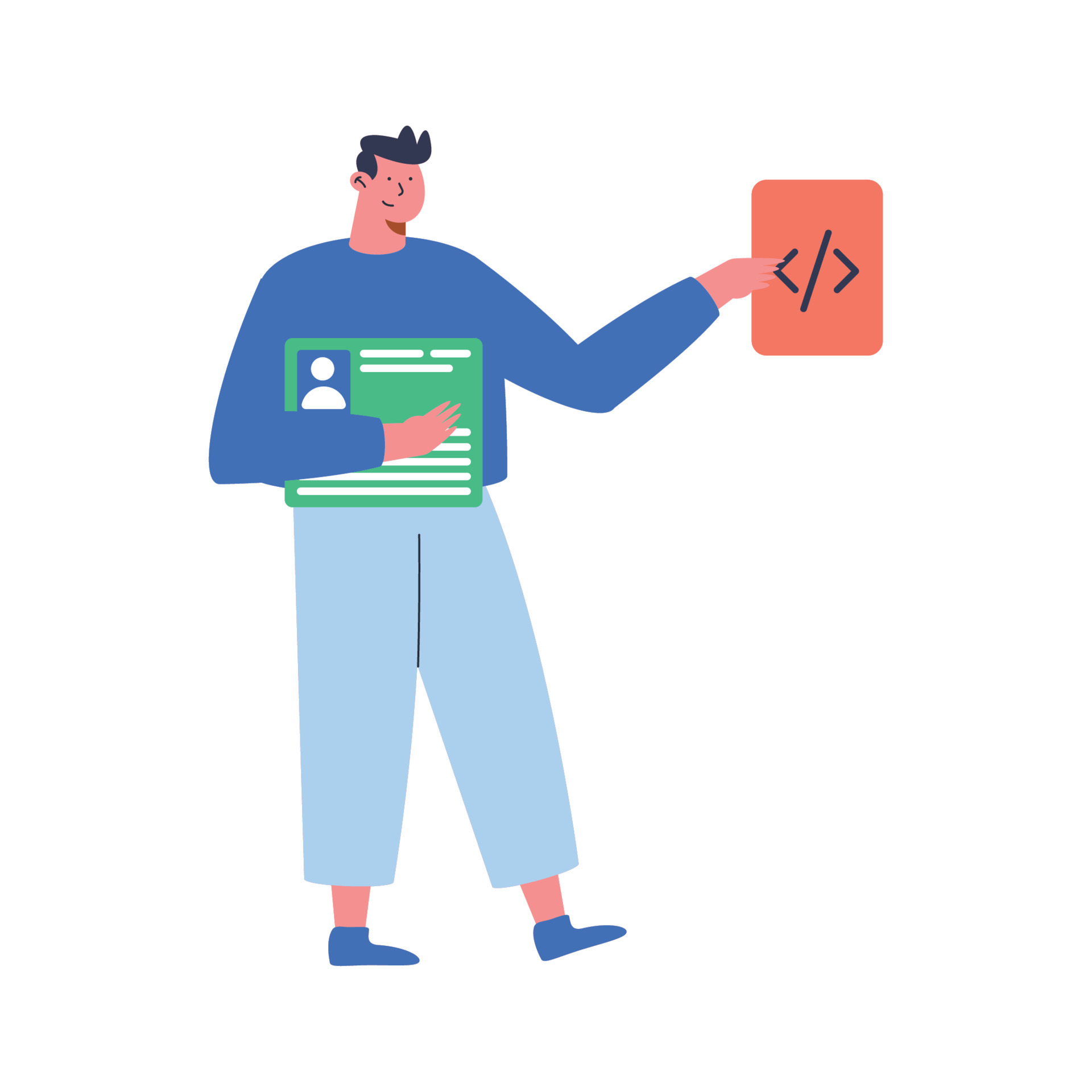 man lifting programming code 16976691 Vector Art at Vecteezy