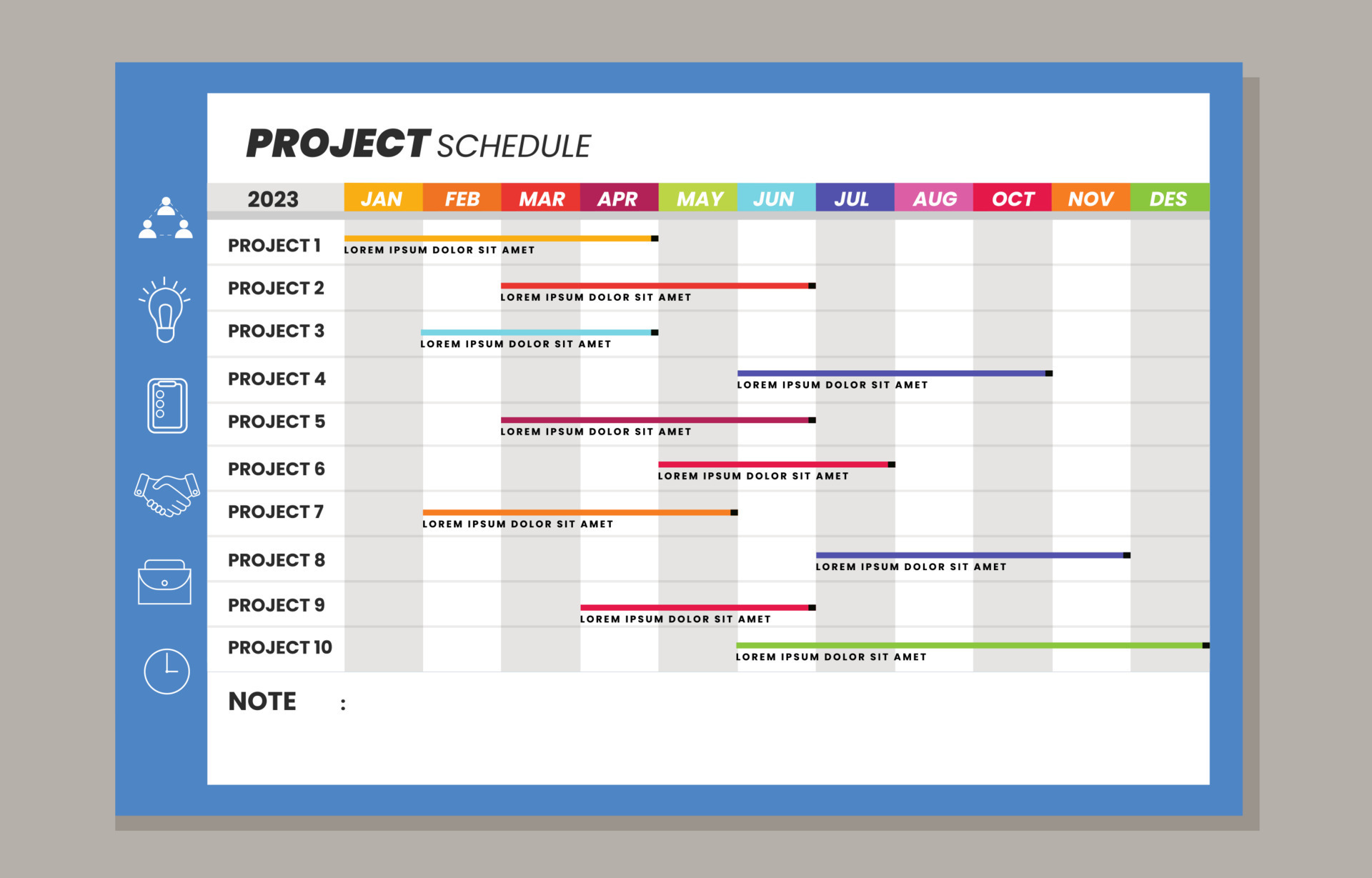 Monthly Timeline Template 16987274 Vector Art at Vecteezy
