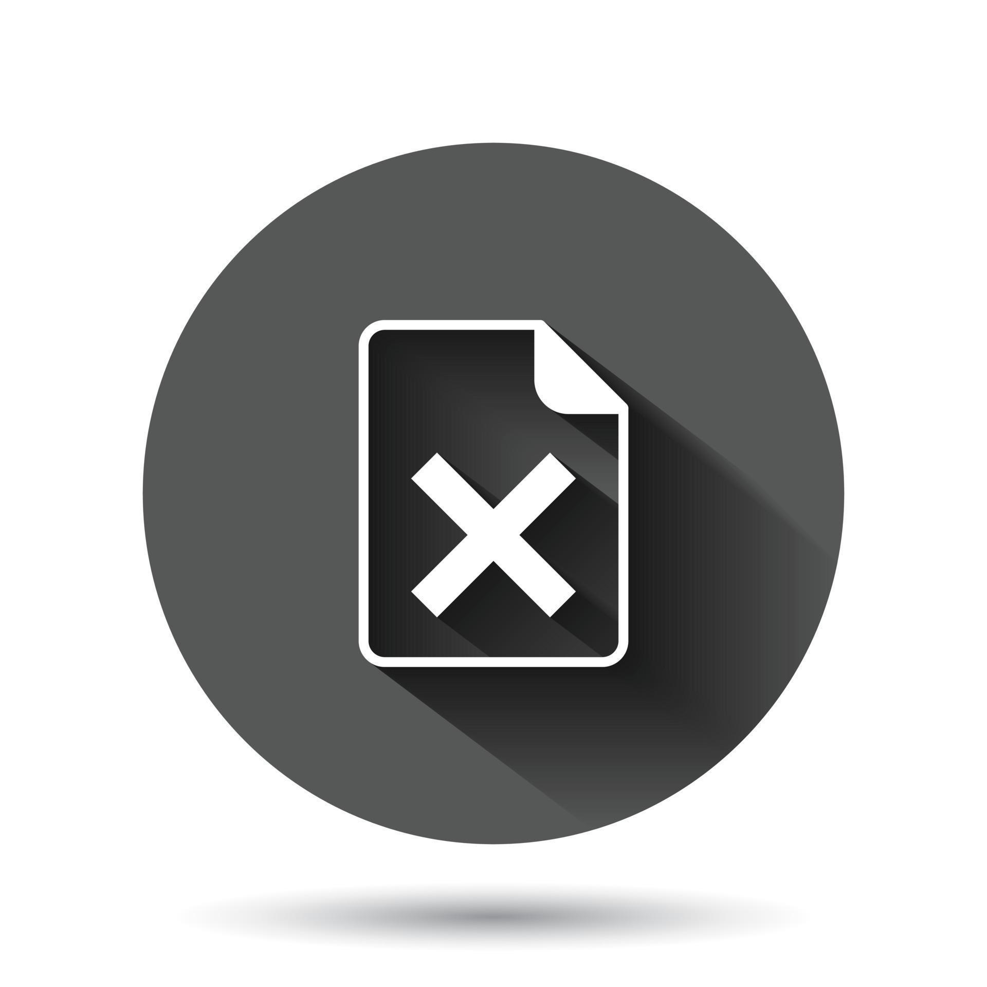 Document error icon in flat style. Broken report vector illustration on ...