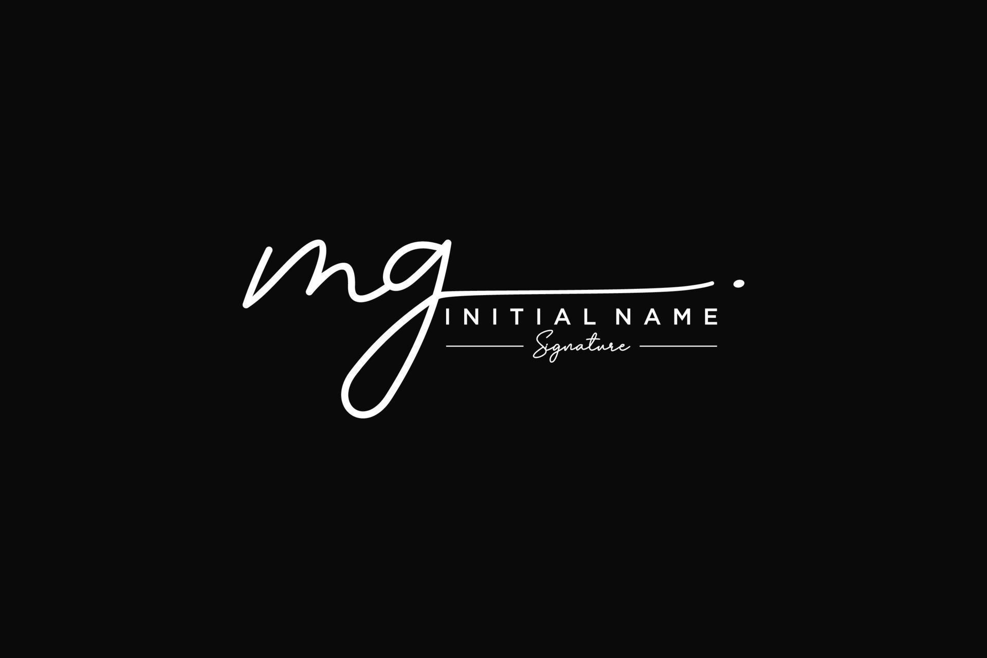 Initial MG signature logo template vector. Hand drawn Calligraphy lettering Vector illustration ...