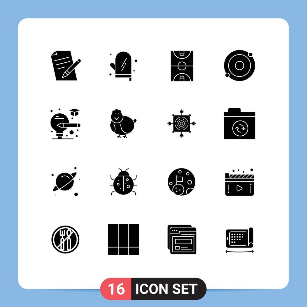 Stock Vector Icon Pack of 16 Line Signs and Symbols for light structure ...