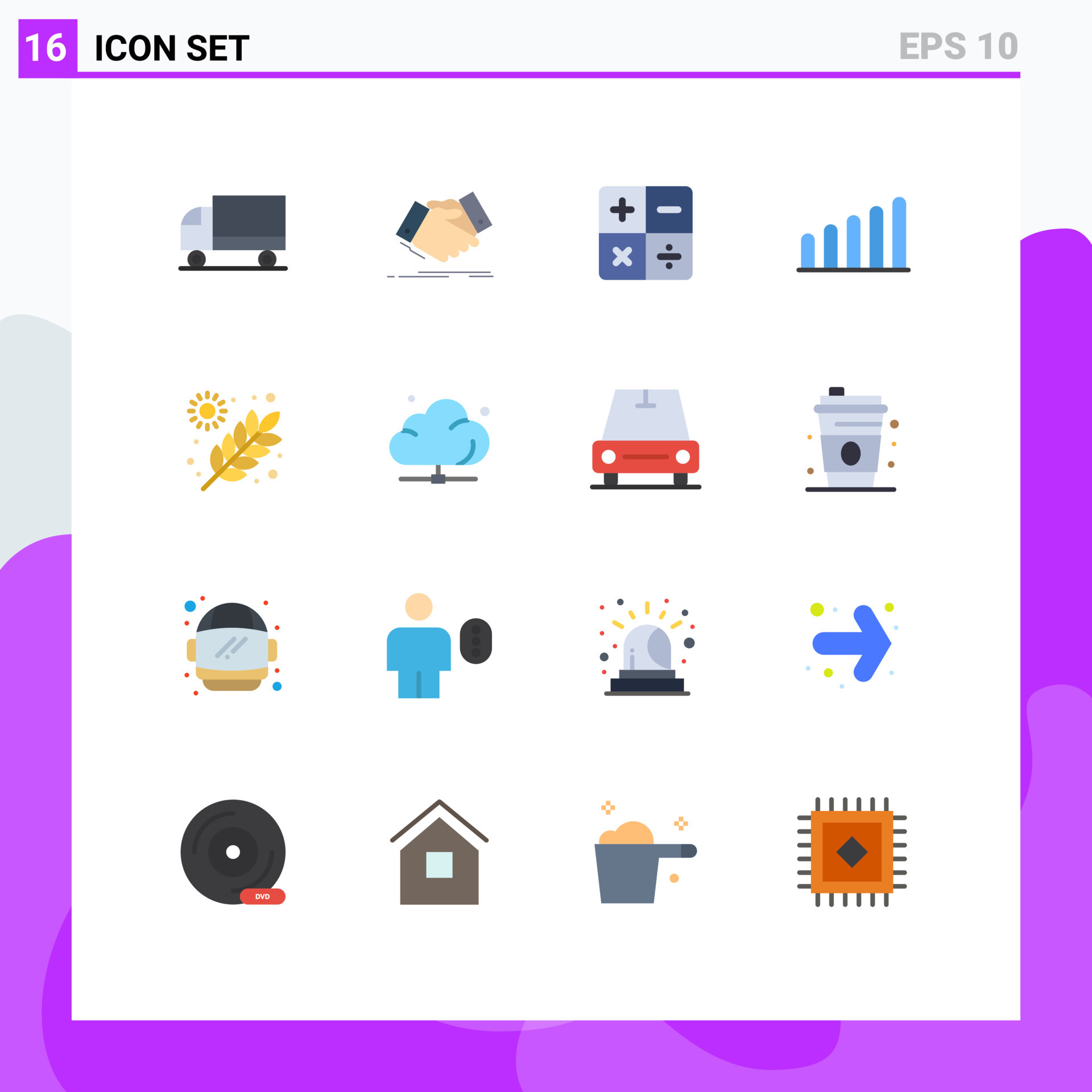 16 User Interface Flat Color Pack Of Modern Signs And Symbols Of Garden Agriculture Agreement