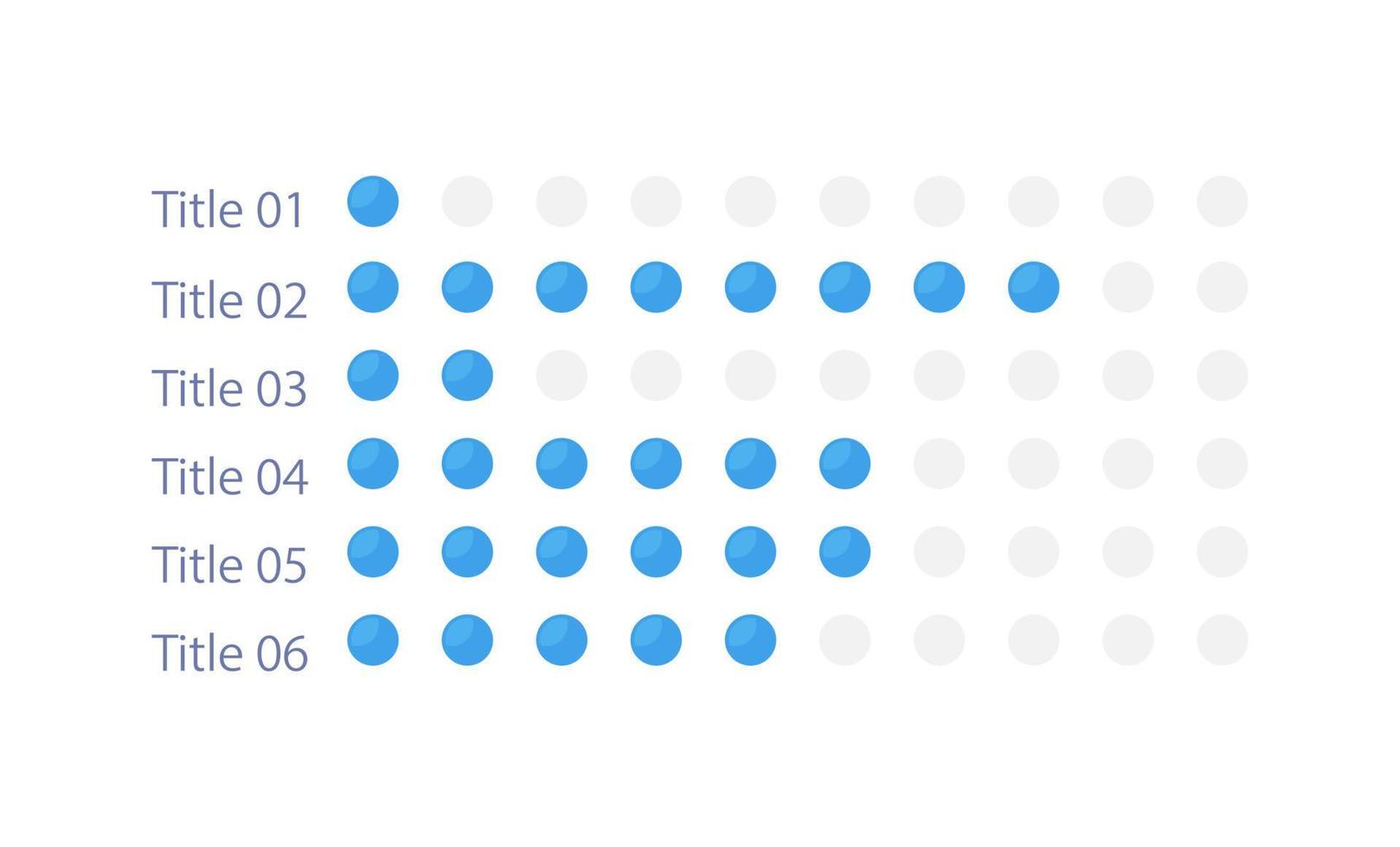 Horizontal Dot Plot Infographic Chart Design Template Six Categories Values Editable Infochart