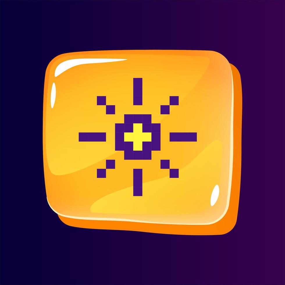 Day Mode Glossy Ui Button With Pixelated Color Icon Switch To Comfortable Theme Website