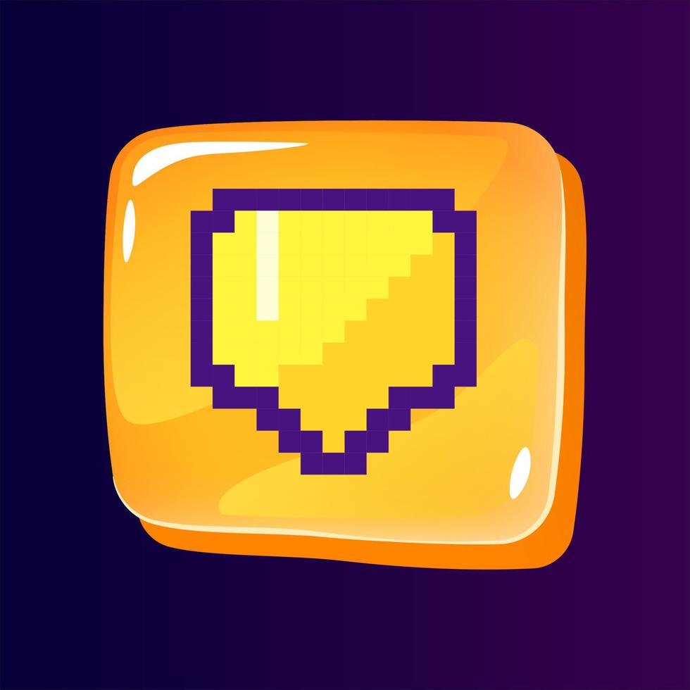 Message Glossy Ui Button With Pixelated Color Icon Speech Balloon