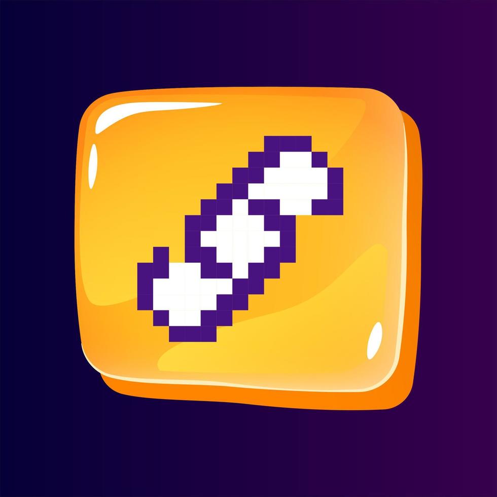 Link Glossy Ui Button With Pixelated Color Icon Add Website Connection With Internet Editable