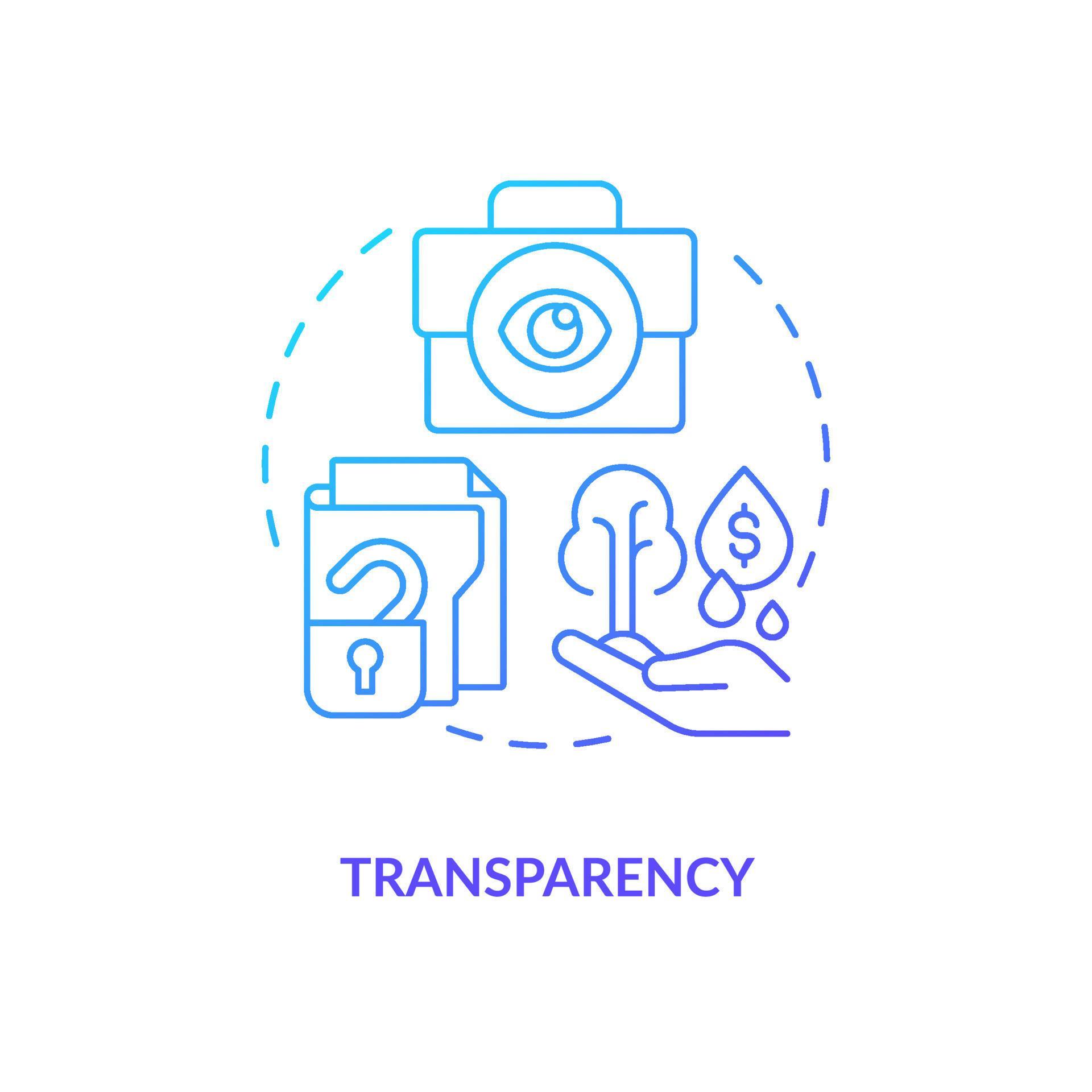 icono de concepto de degradado azul de transparencia. nivel de confianza en la puesta en marcha ...