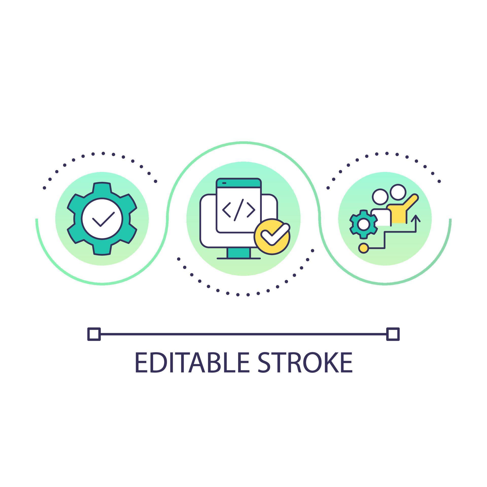 Ease Of Use Loop Concept Icon Software System Simplification Picking