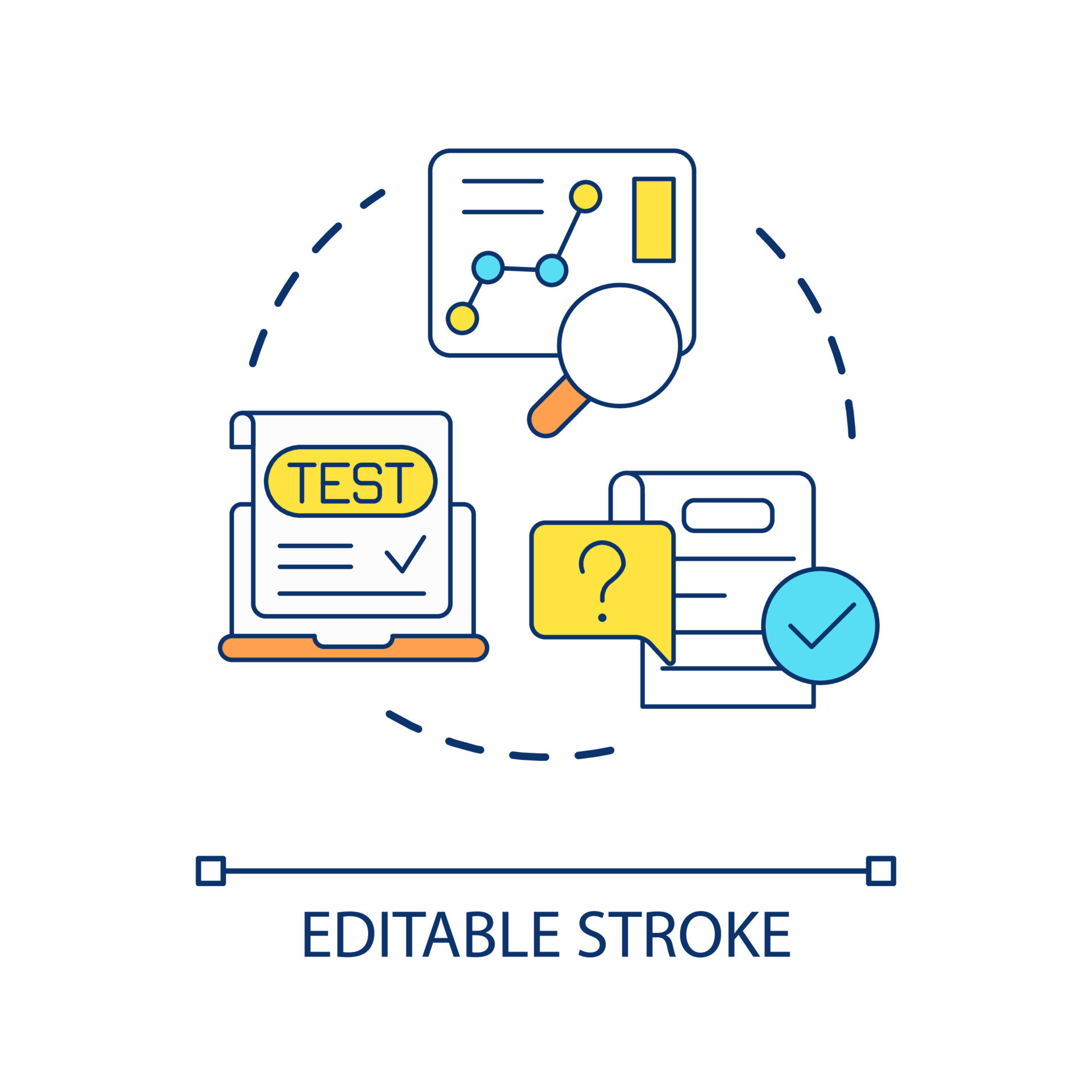 Testing and deployment concept icon. Product development process ...