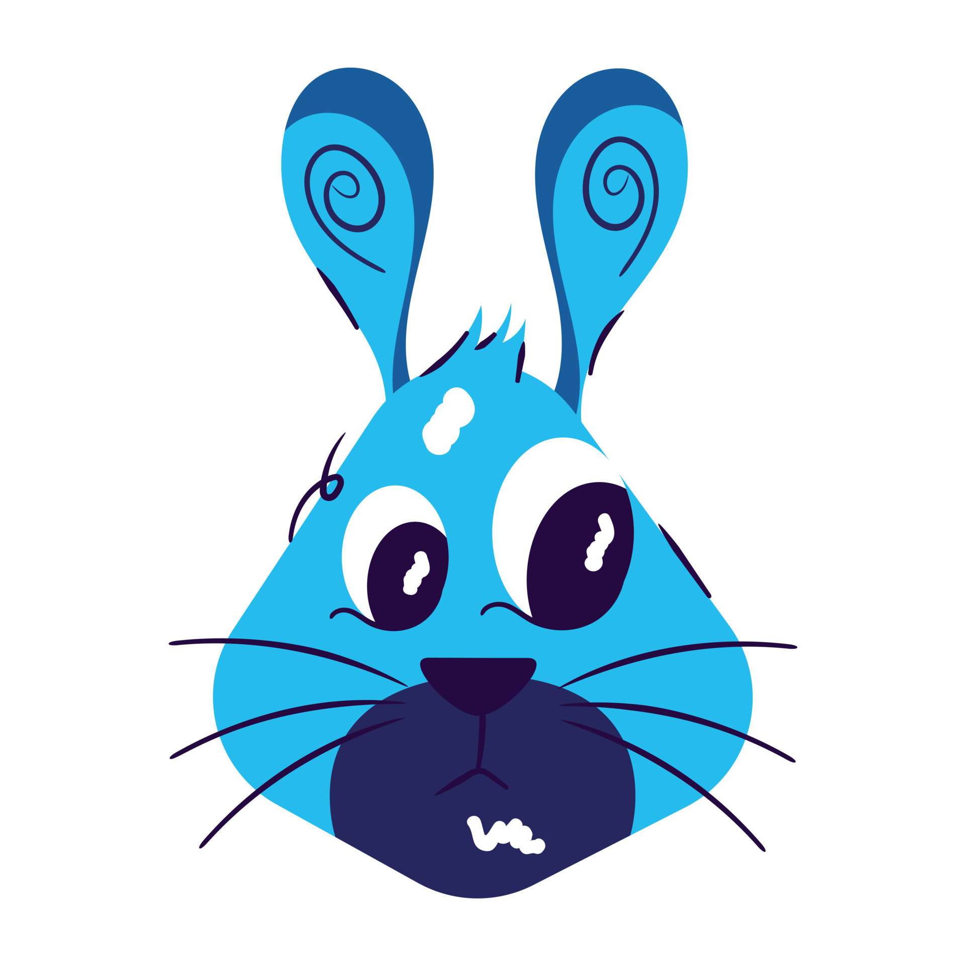 Trendy Cute Bunny 16999431 Vector Art At Vecteezy