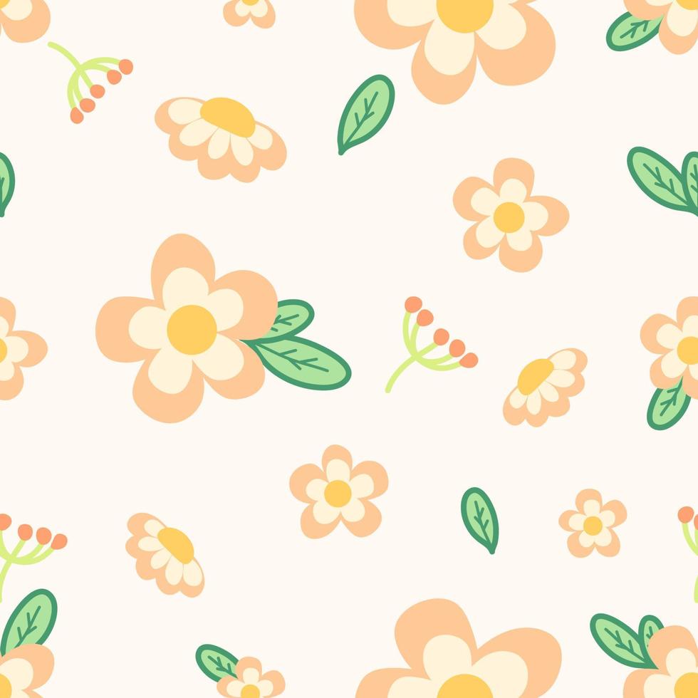 Flower seamless pattern. pink background. Spring flower. illustration ...