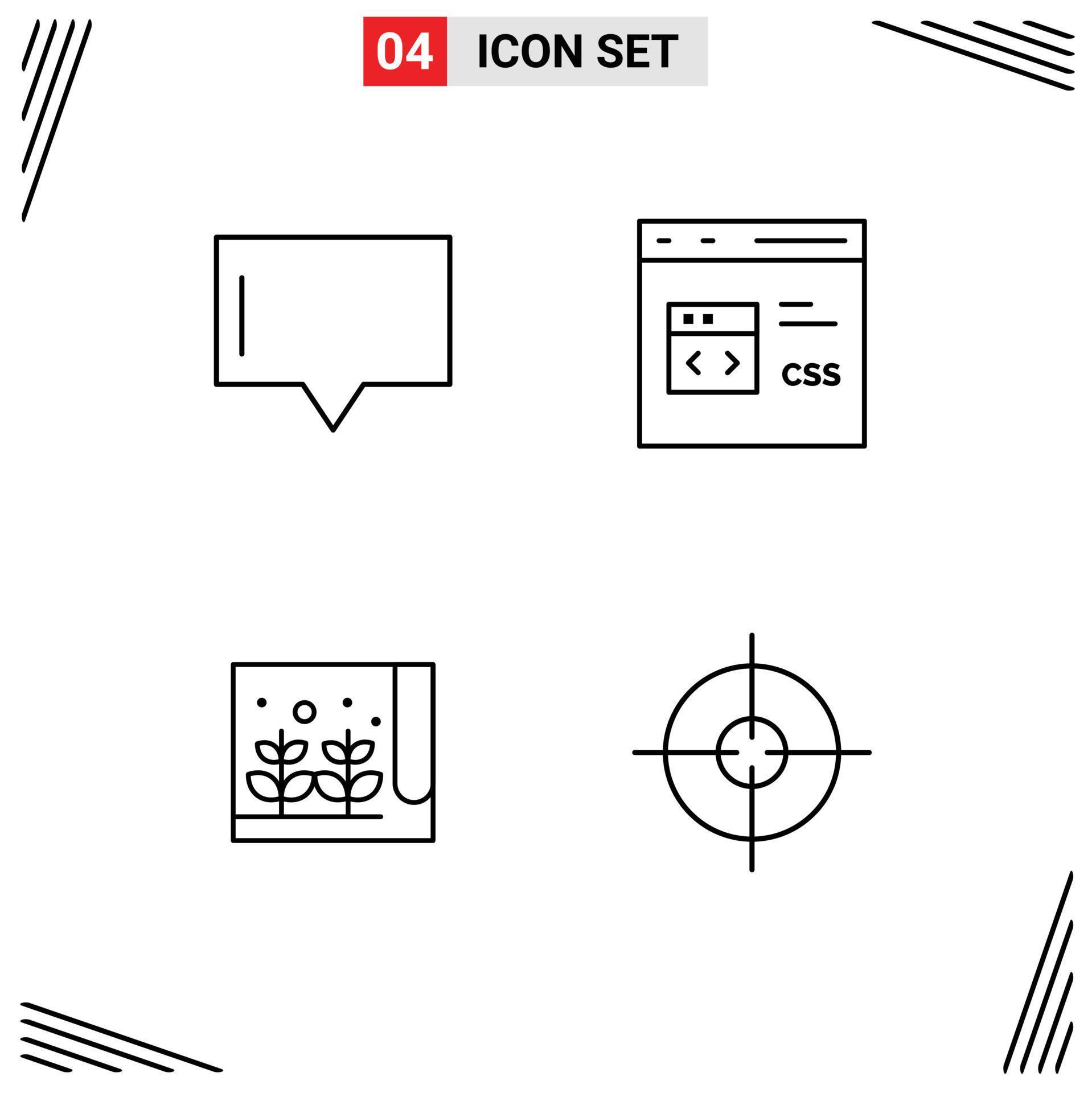 Editable Vector Line Pack Of 4 Simple Filledline Flat Colors Of Bubble