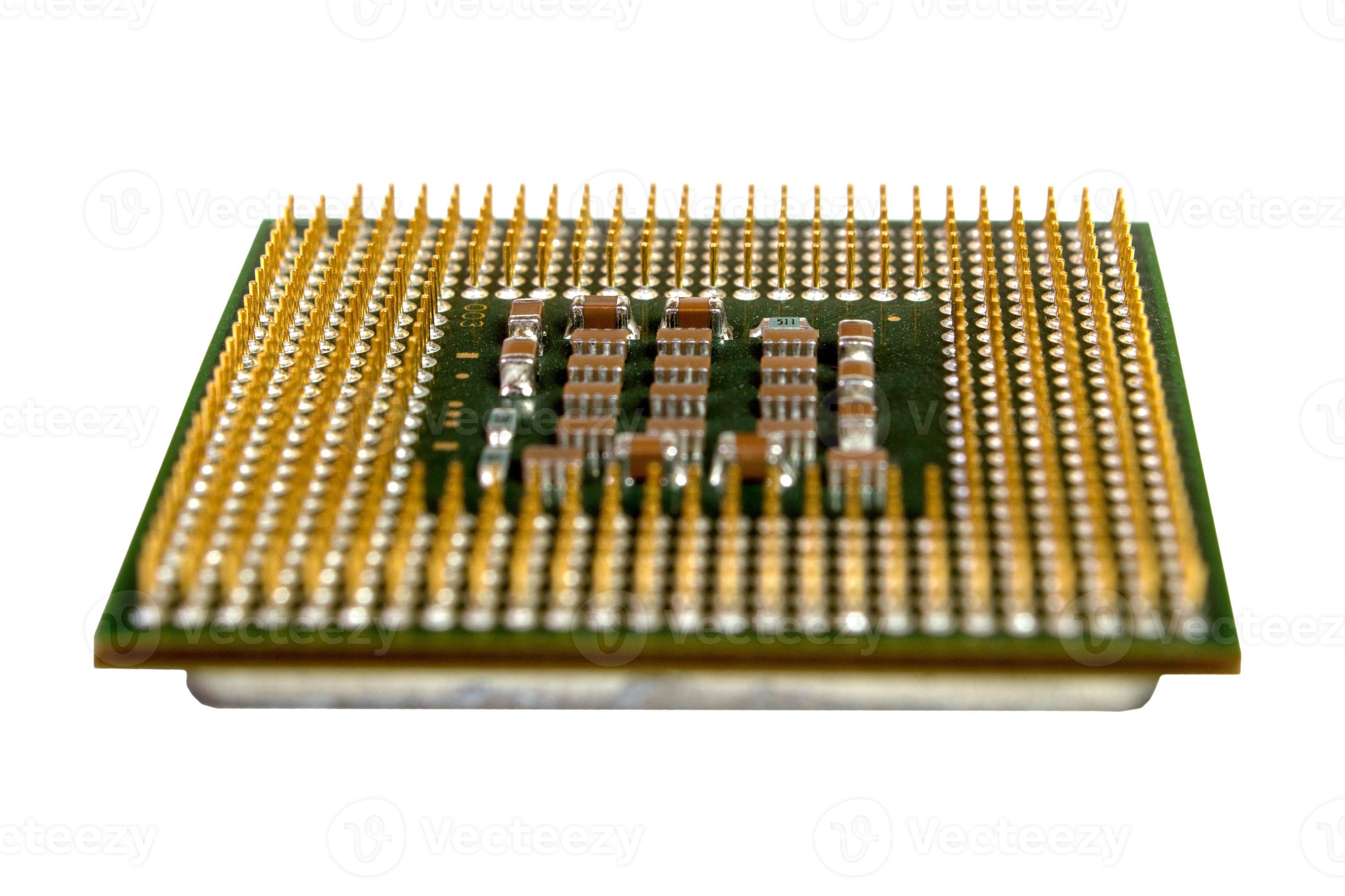 The micro elements of computer central processor unit, CPU contact pins 17015184 Stock Photo at ...
