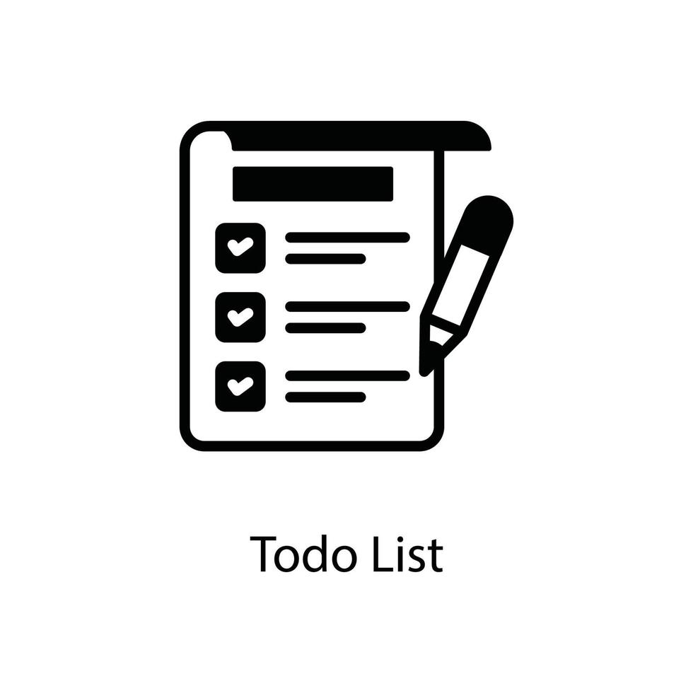 Todo List Vector outline Business and Finanace Style Icon. EPS 10 ...