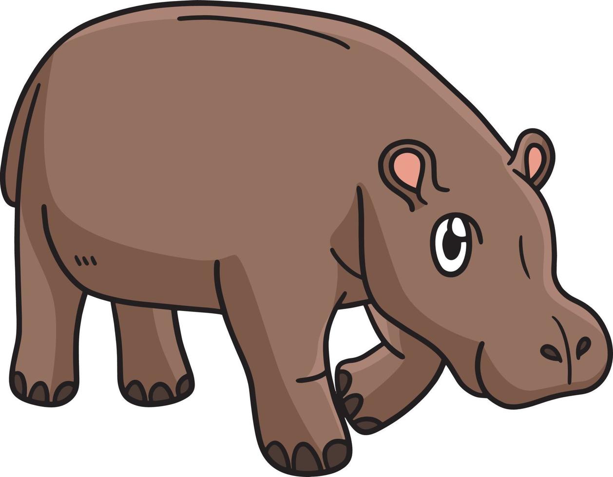 Hippo Marine Animal Cartoon Colored Clipart 17022943 Vector Art at Vecteezy