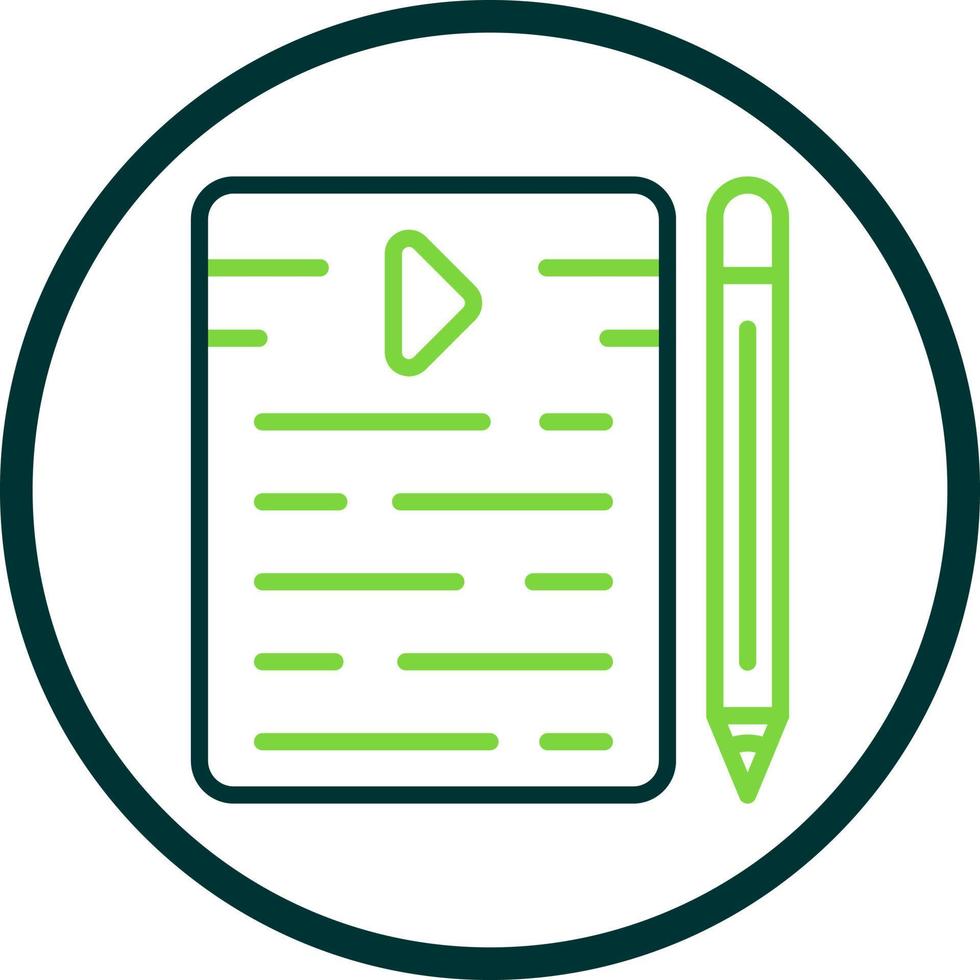 Script Writing Vector Icon Design 17024700 Vector Art At Vecteezy