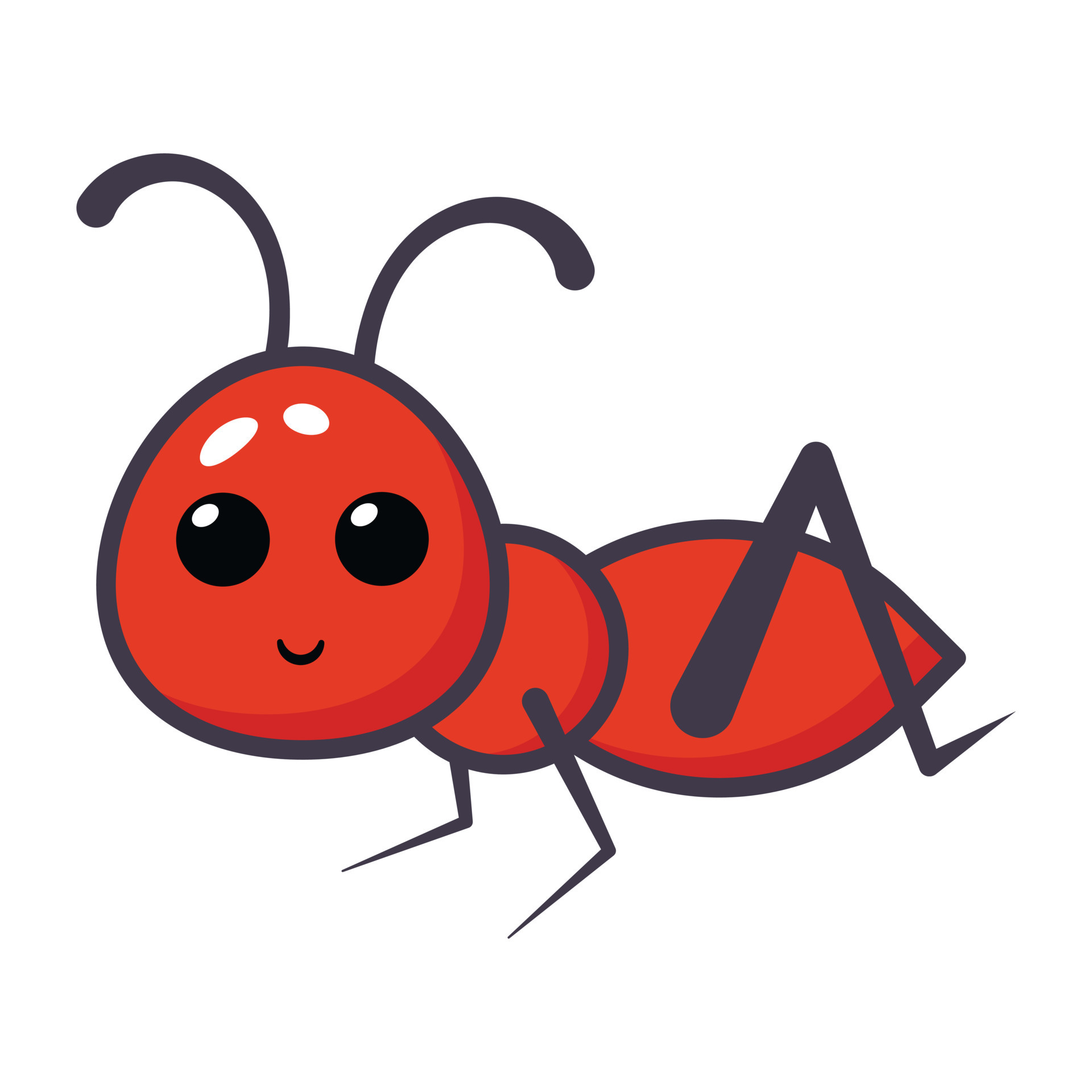 Eusocial Insect Flat Cartoon Icon Of Ant Queen 17029094 Vector Art At Vecteezy