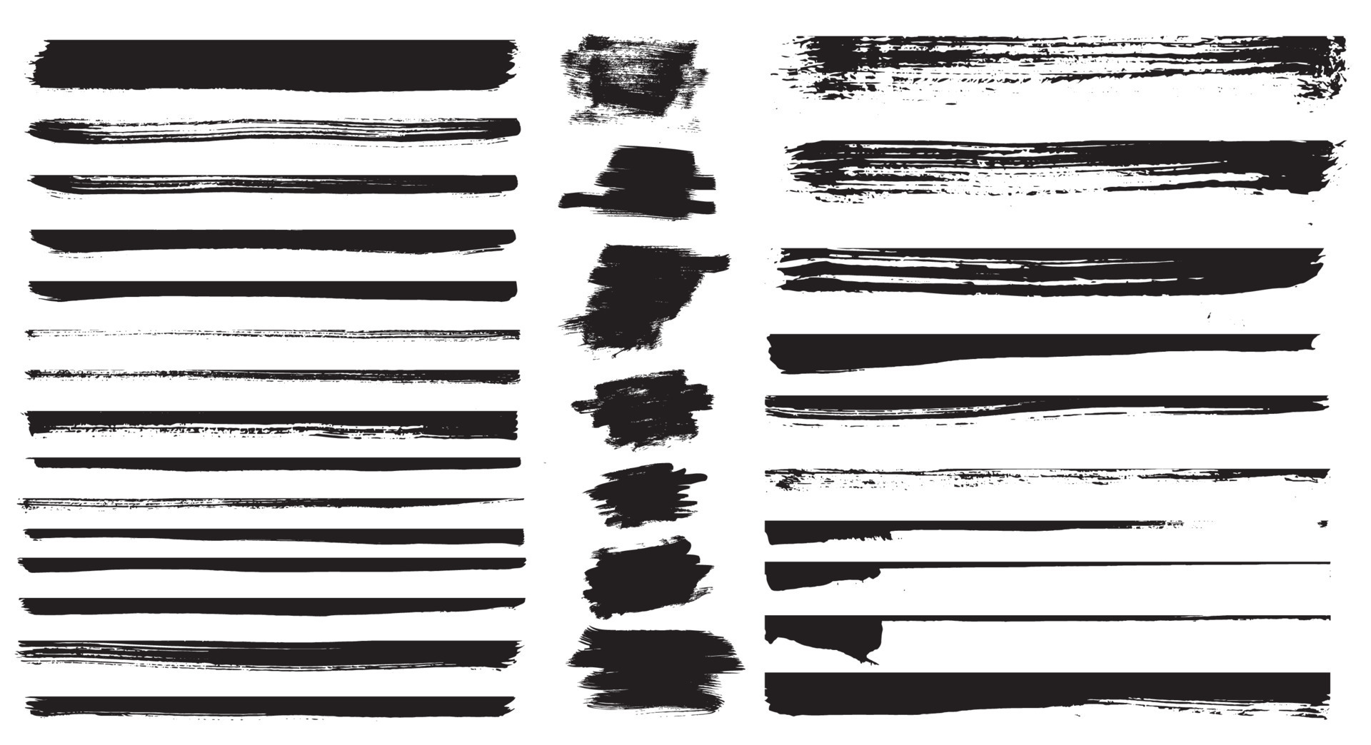 Set of different grunge brush strokes. Set of grunge dividers. 17032282 ...