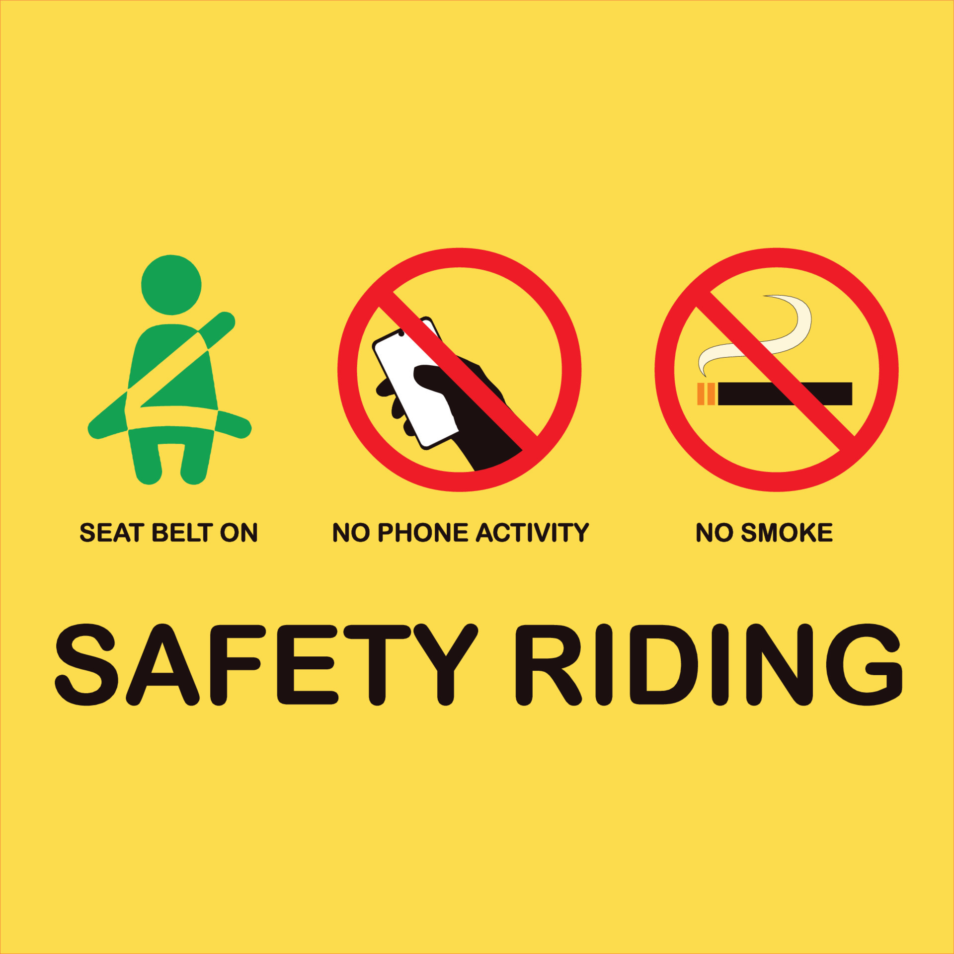 warning signs for safe driving 17032873 Vector Art at Vecteezy