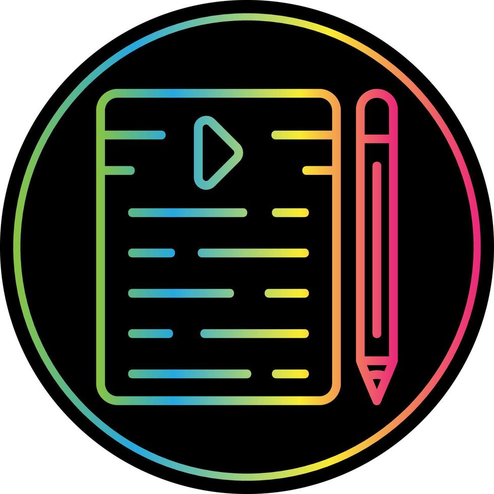 Script Writing Vector Icon Design 17033205 Vector Art At Vecteezy