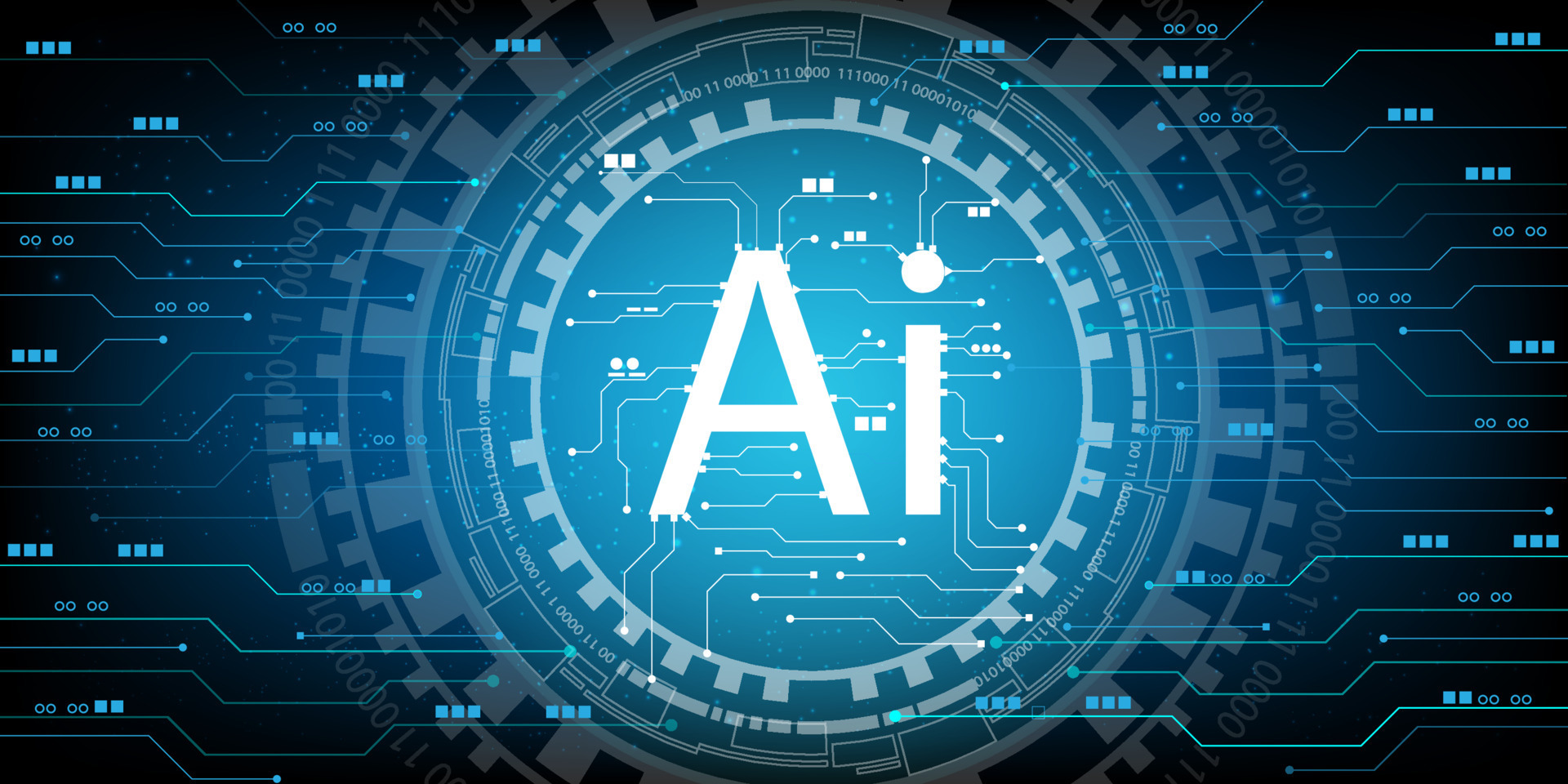 Computer chip Electronic circuit board with AI vector for technology ... Computer chip Electronic circuit board with AI vector for technology ...