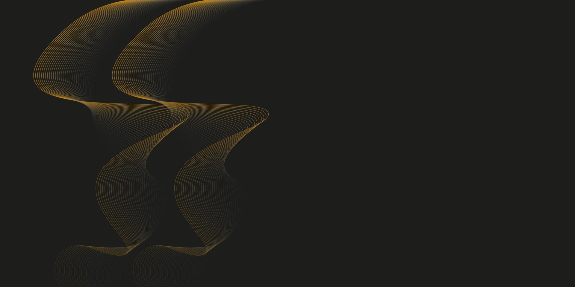 Vector abstract black background with yellow line gradient wave 17048226 Vector Art at Vecteezy