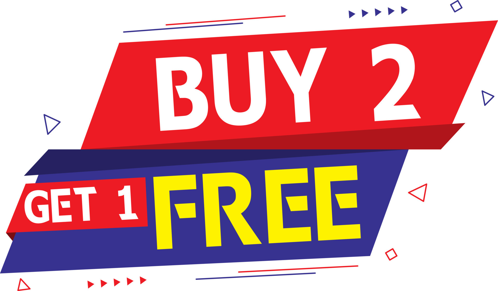 Sale and Special Buy 2 Get 1 Free Design Vector HD 17048333 Vector Art ...