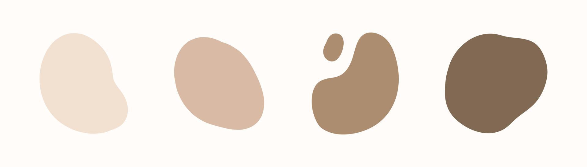 Abstract Boho random blob shapes simple hand drawn doodle art. Modern aesthetic illustrations ...