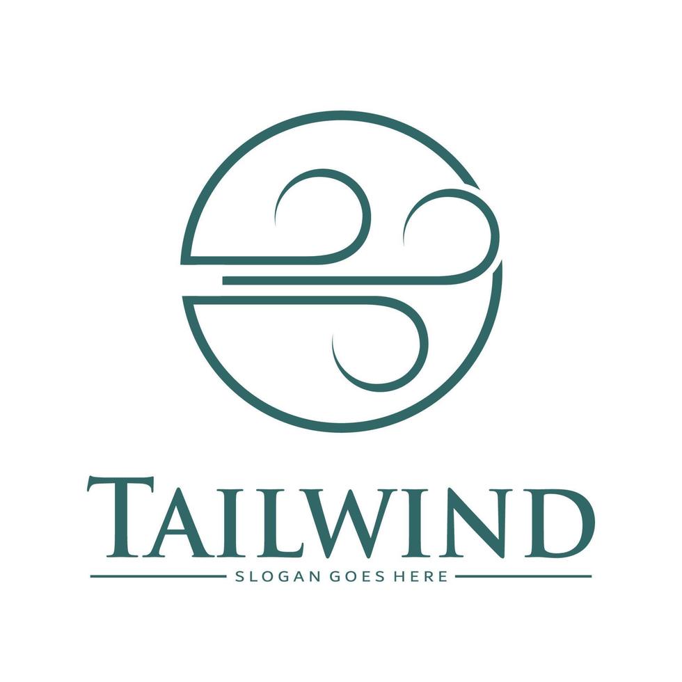 Creative tailwind concept logo design on white background 17048540 ...