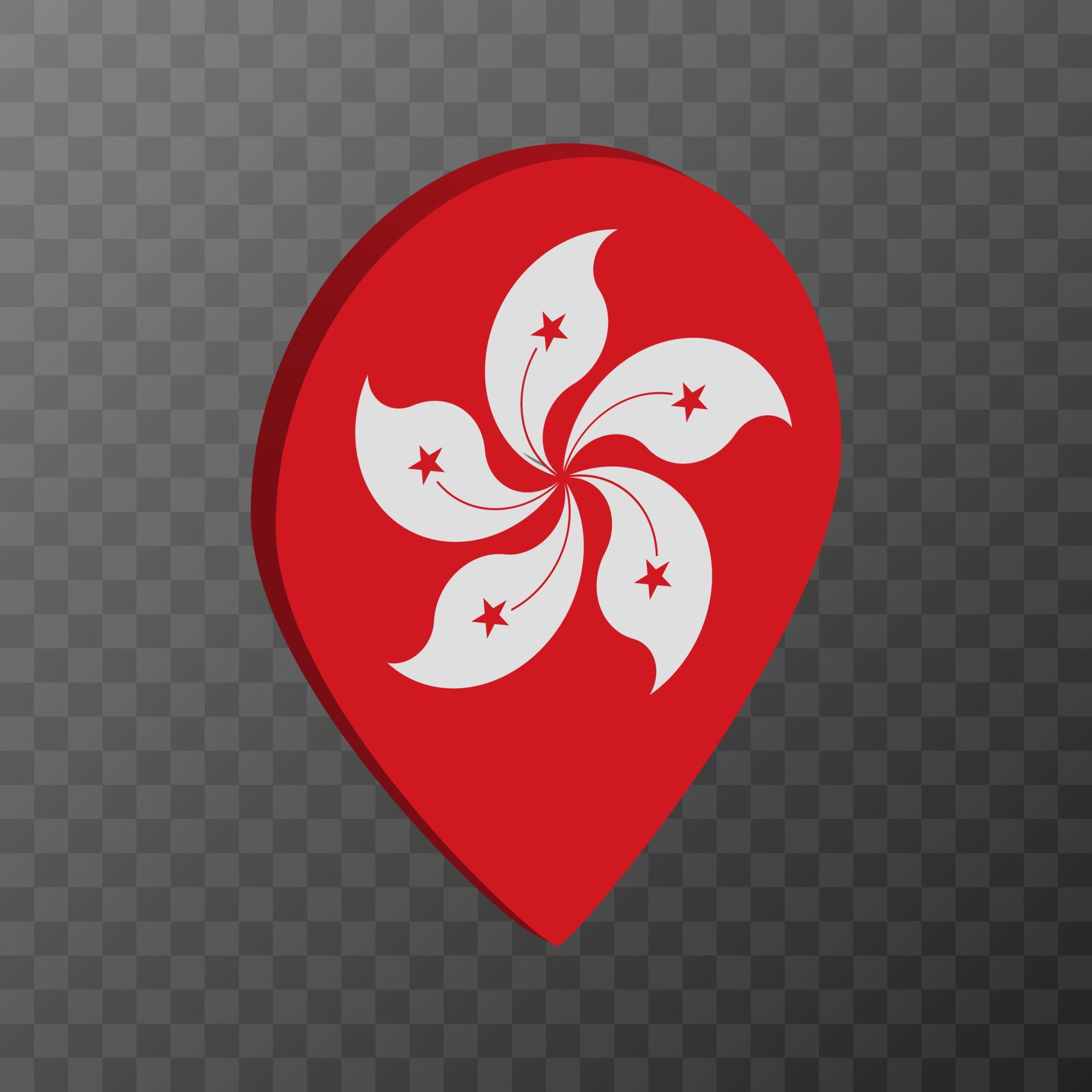 Map pointer with Hong Kong flag. Vector illustration. 17050097 Vector ...