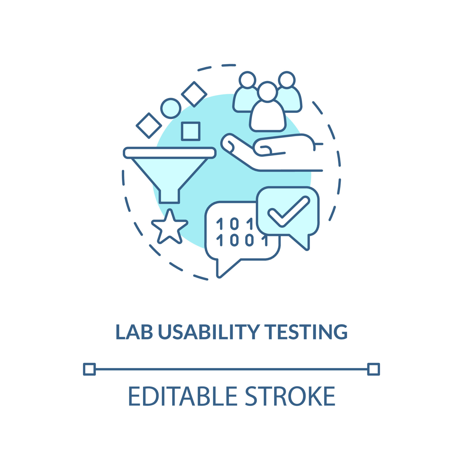 Lab Usability Testing Turquoise Concept Icon User Behavior Assess