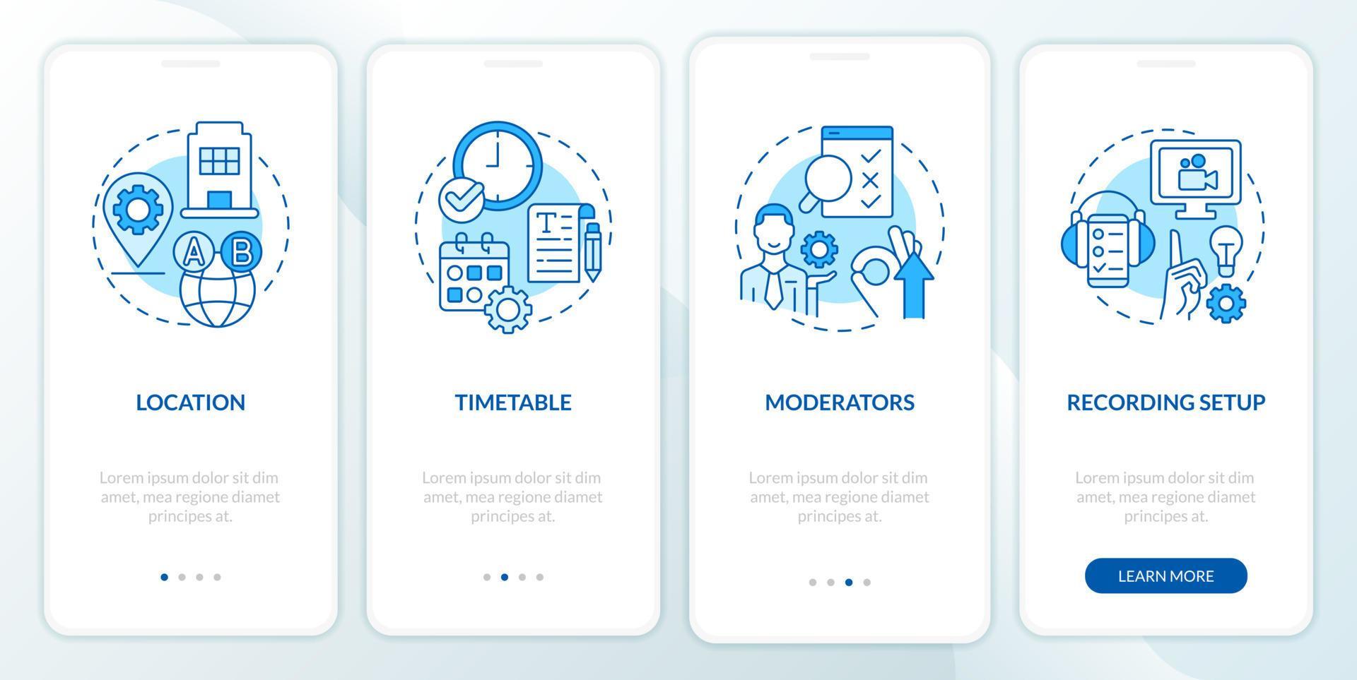 Usability Testing Logistical Parts Blue Onboarding Mobile App Screen