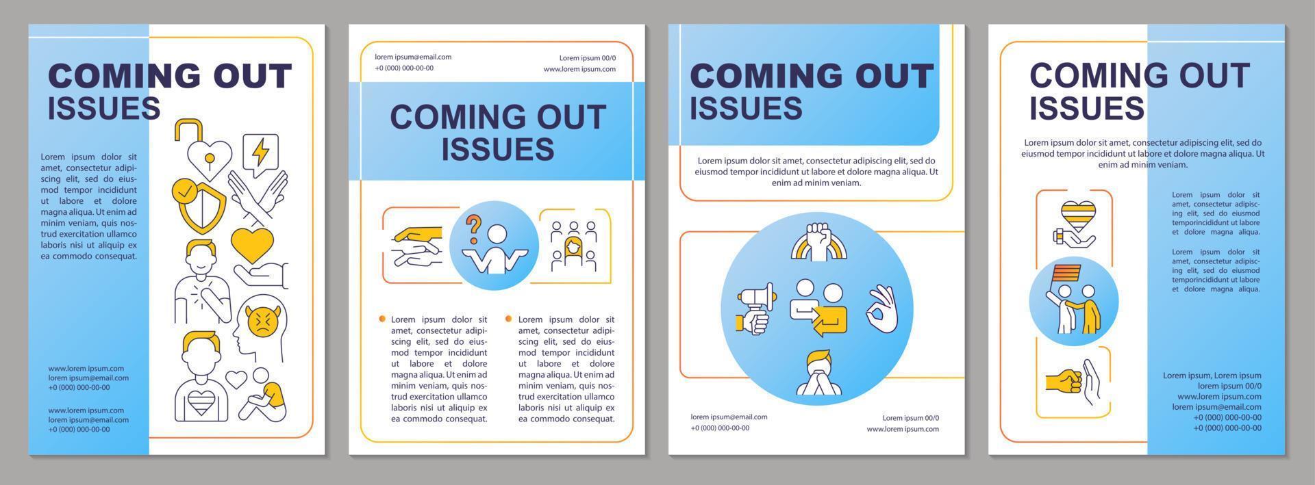 Coming Out Issues Blue Brochure Template Sexual Orientation Leaflet