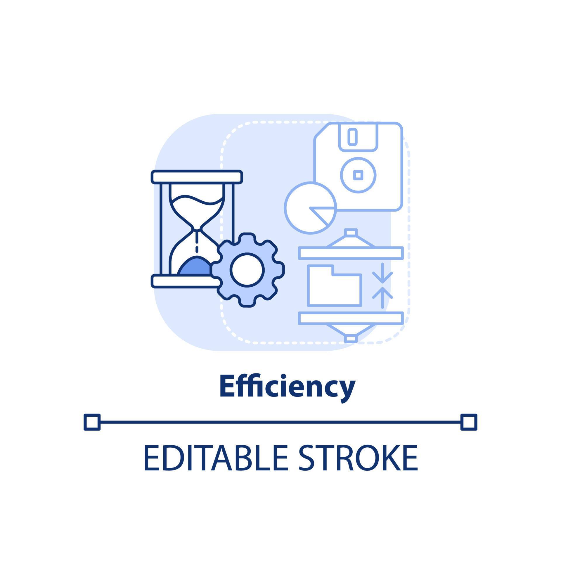 Efficiency light blue concept icon. Code execution. Feature of ...