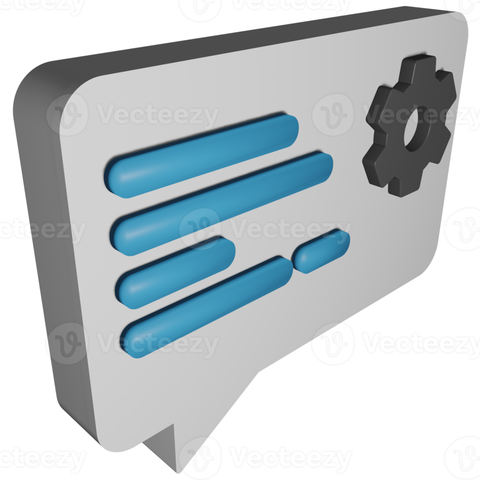 clean and unique 3d speech bubble design with various notification ...