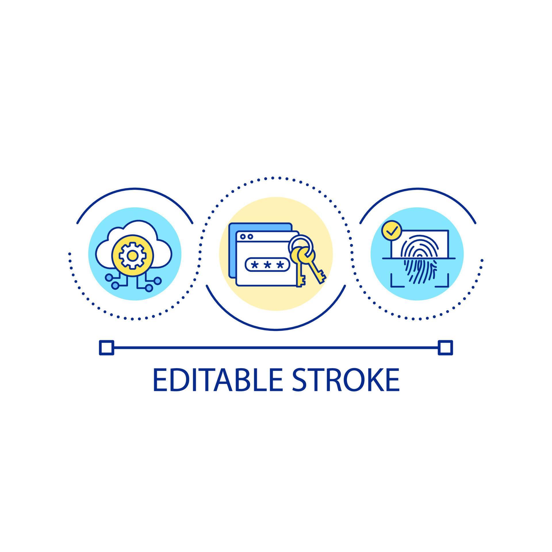 Cyber Security Loop Concept Icon Personal Privacy Protection Abstract Idea Thin Line