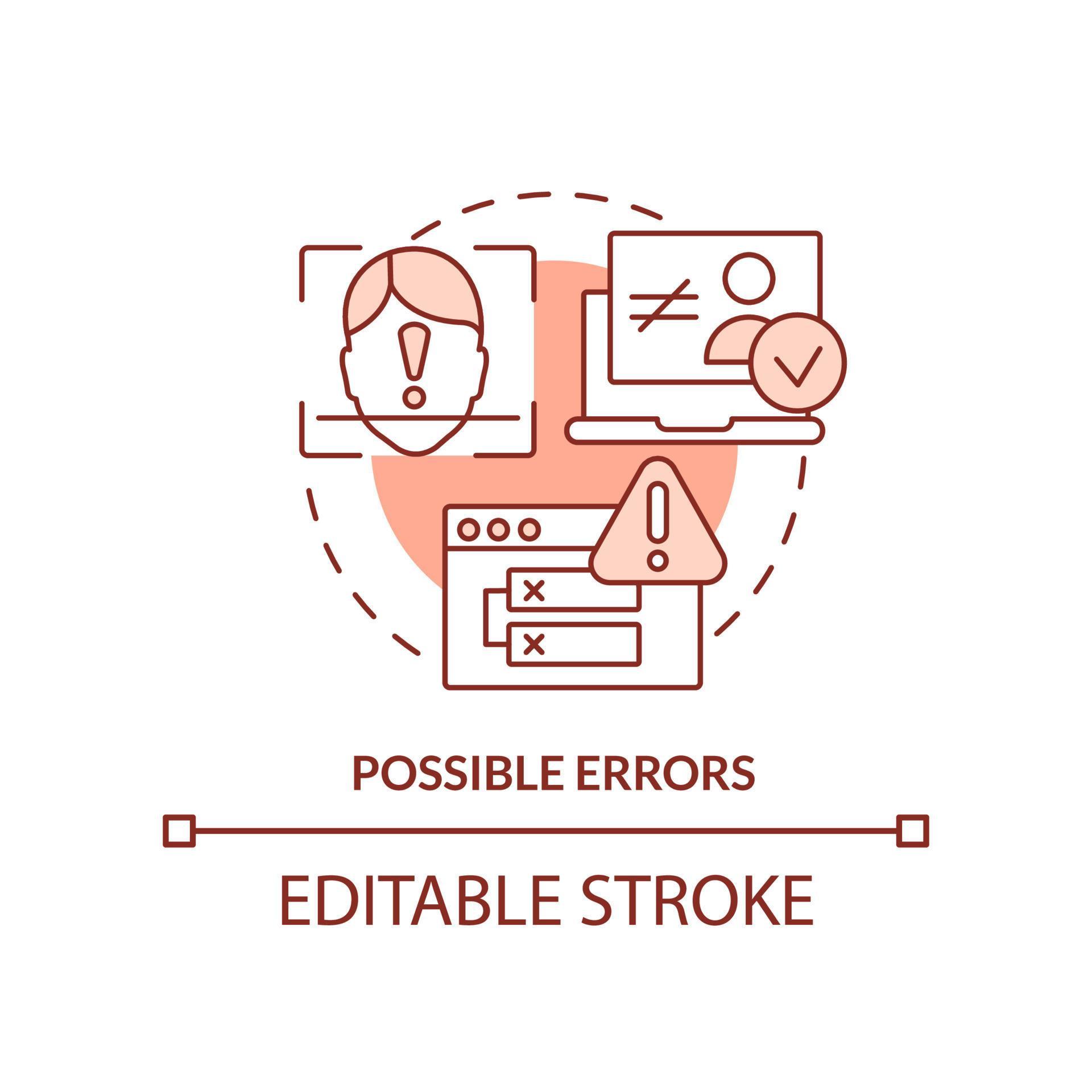 Possible Errors Terracotta Concept Icon Biometric Authentication Disadvantage Abstract Idea